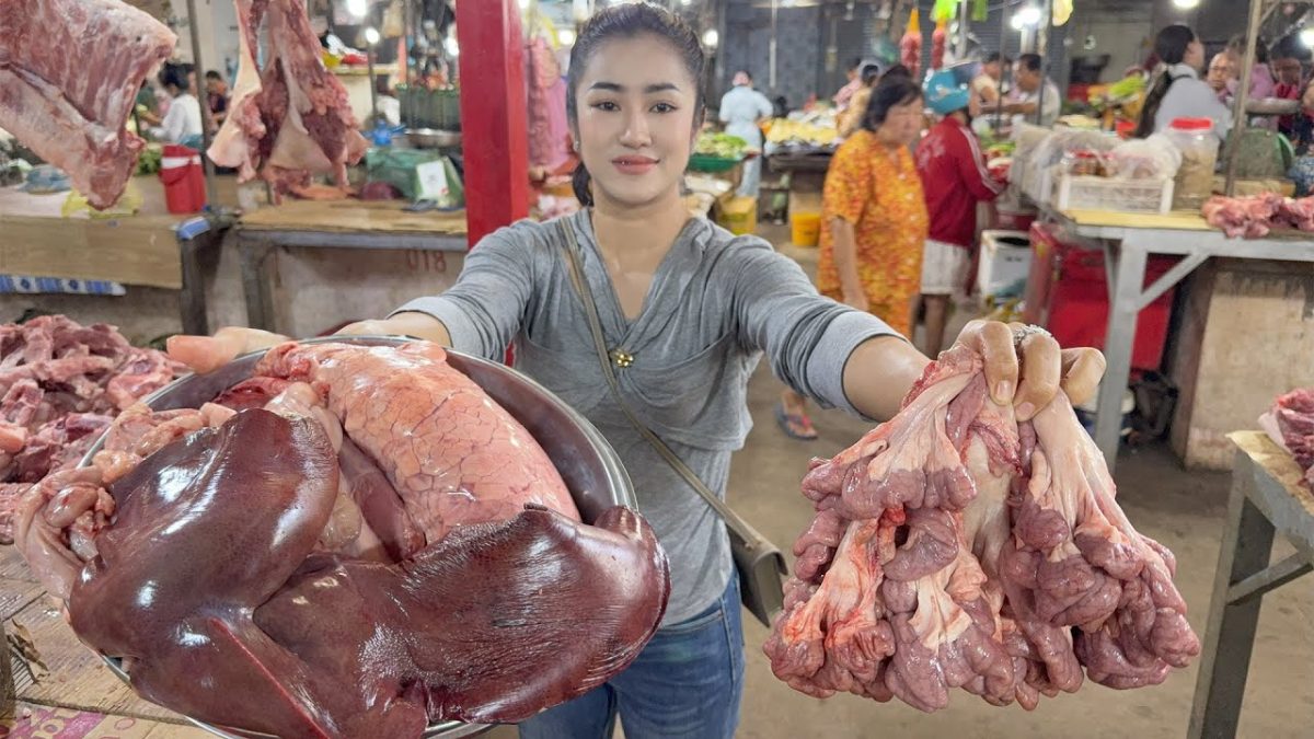 Market show: Pork intestine, pork liver, pork rice porridge | Yummy ...