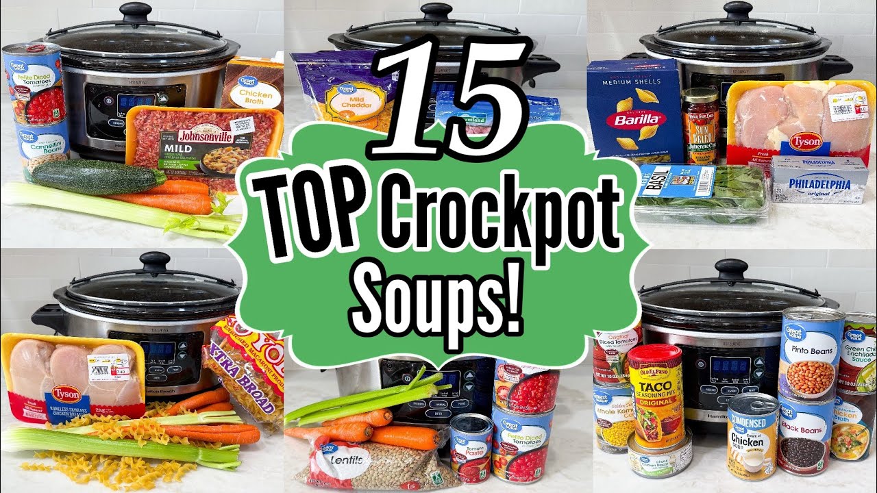 15 BEST CROCKPOT SOUPS | Easy & Tasty Slow Cooker Recipes for Cozy ...