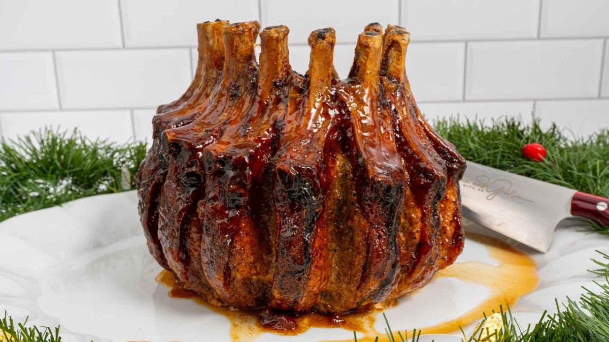 Juicy Glazed Crown Roast of Pork | Holiday Dinner Made Easy – Amazing ...
