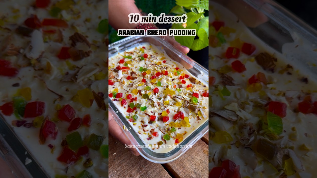 😱🔥Trending 10 min ARABIAN BREAD PUDDING🤩 Christamas recipe🎄Bread ...